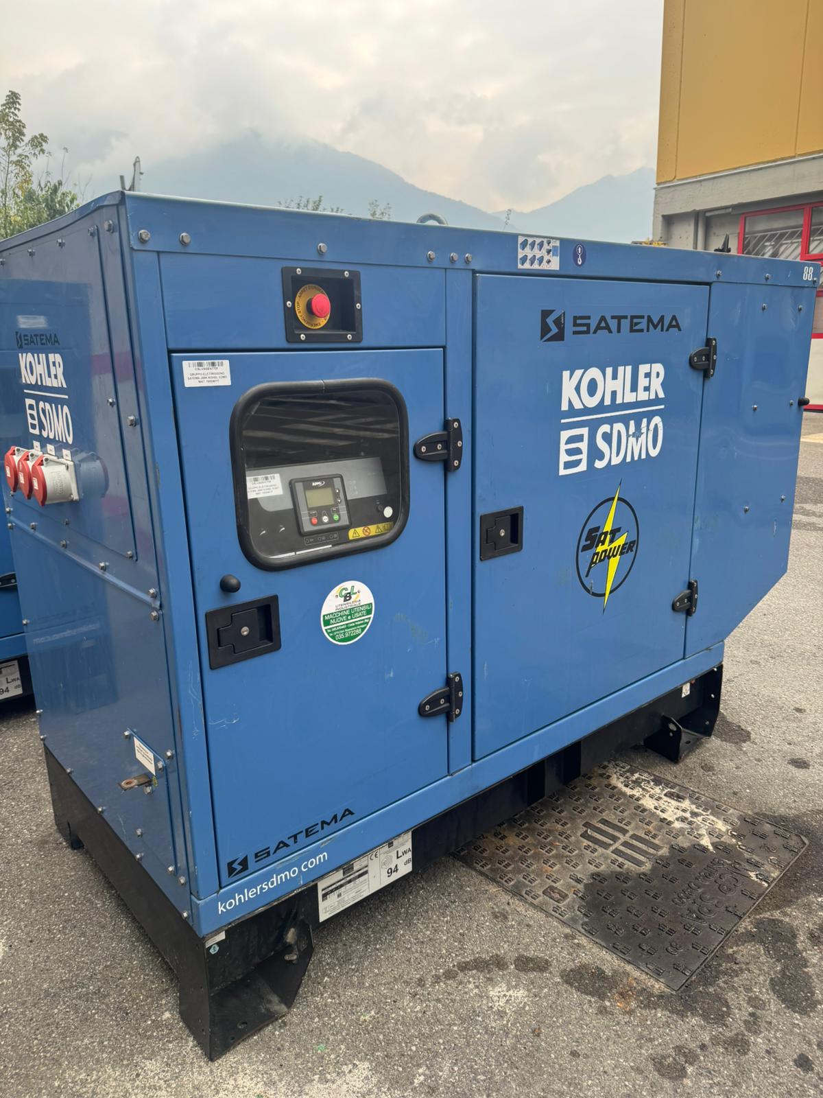 GRUPPO ELETTROGENO SATEMA J88K KOHEL SDMO 64 KW — CBL UTENSILERIA INDUSTRIALE